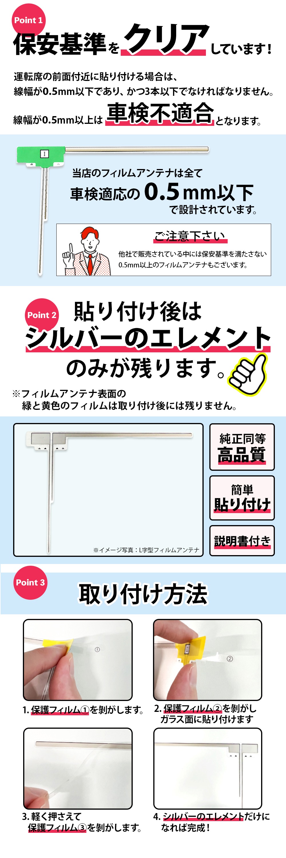 代購代標第一品牌－樂淘letao－NSZD-W60 NSZN-W64T NSZT-W60 NSZT-W62G トヨタ L型 地デジ フィルム アンテナ 両面テープ クリーナー セット