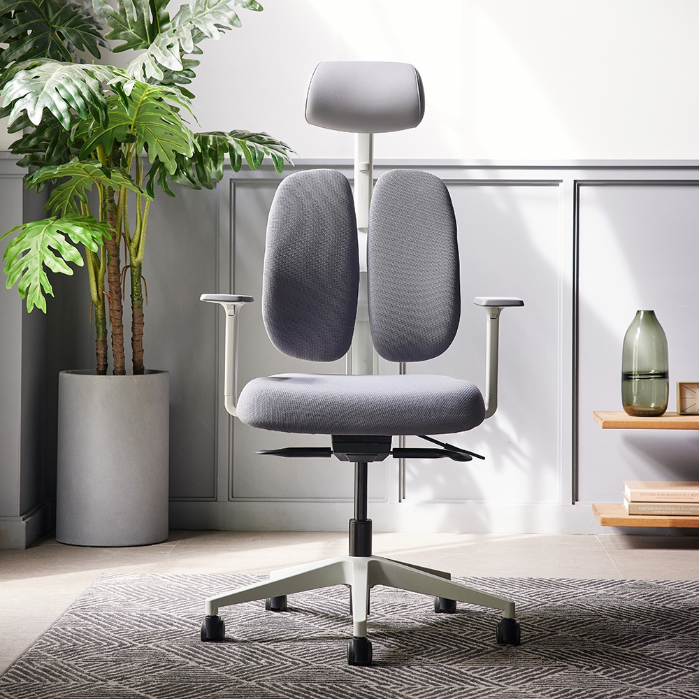 【日本独占販売】デュオバック D2500G-DASW ホームオフィスチェア 人間工学椅子 パソコンチェア ゲーミングチェア 肘付き ヘッドレスト リクライニング DUOBACK 正規品 韓国