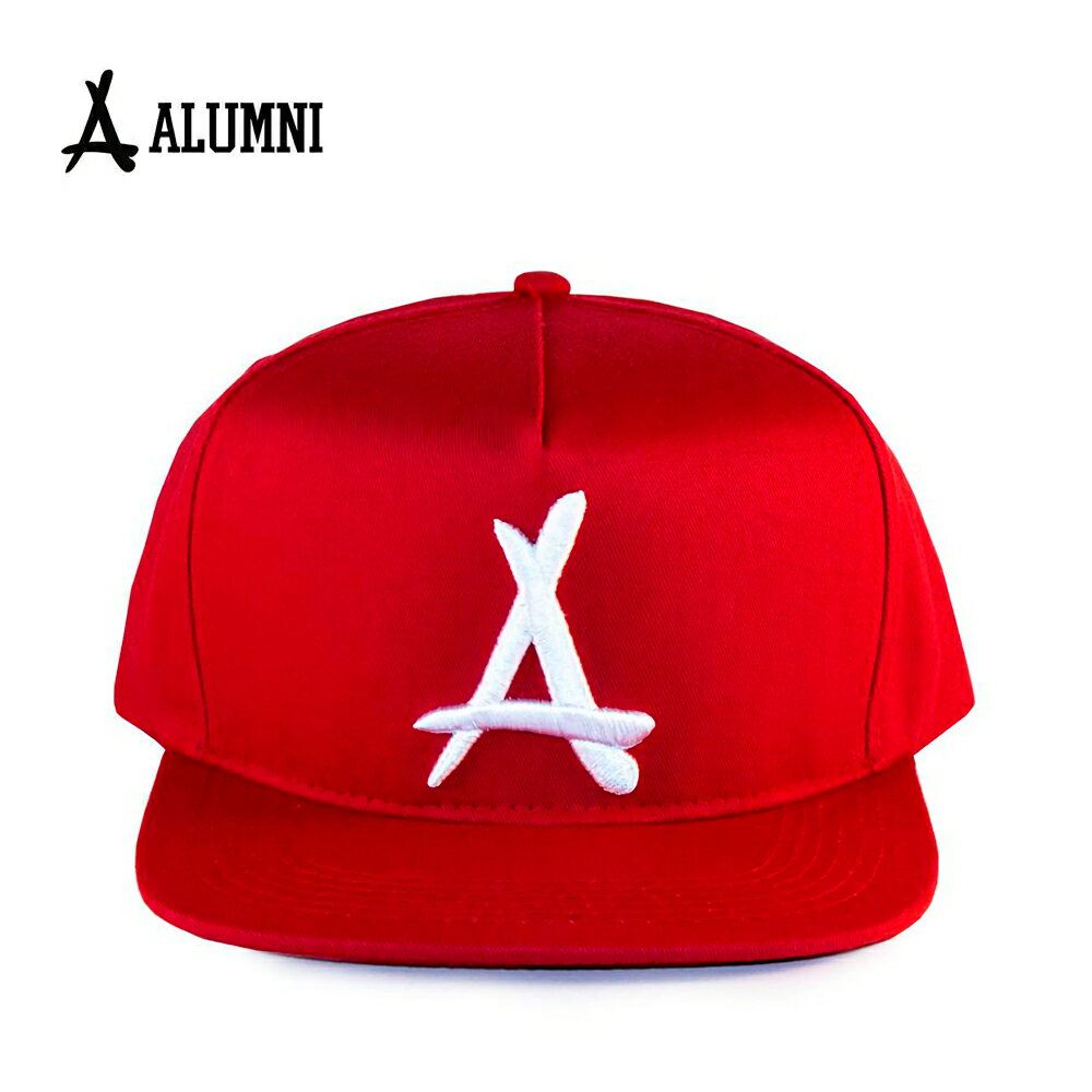 ALUMNI CLOTHING アルムナイクロージング CLASSIC "A" SNAPBACK RED + WHITE メンズ インポート ...