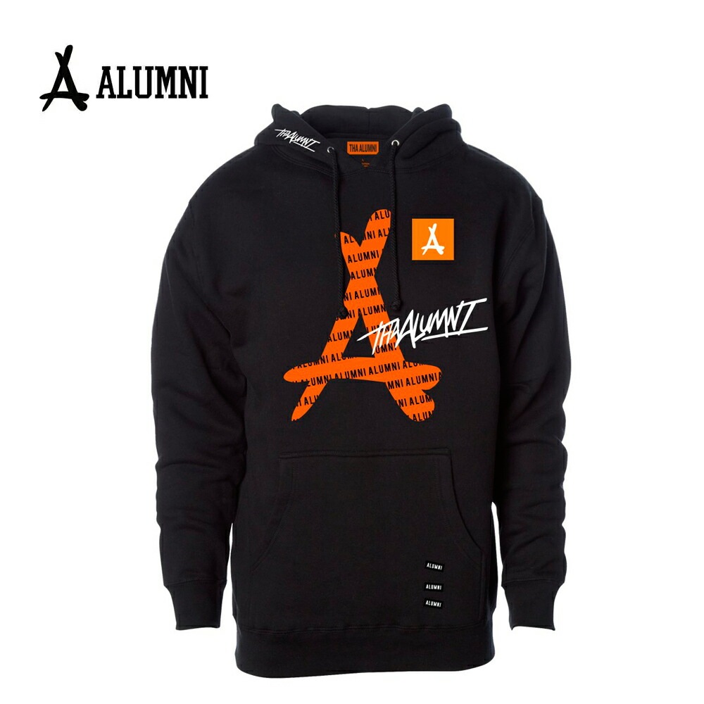 ALUMNI CLOTHING アルムナイクロージング AOP HOODIE BLACK メンズ インポート KID INK スウェット ...