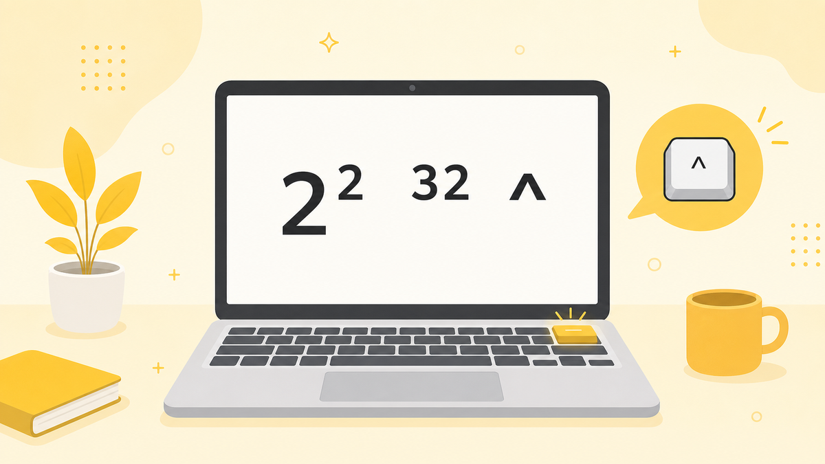 パソコンで累乗・二乗（²・³）を入力する方法｜キャレットの打ち方とExcel/Word/Google Docs対応｜中古パソコン アルパカPC
