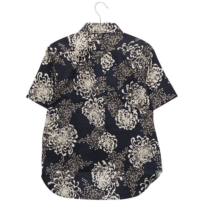 衣櫻 ころもざくら 菊 柄 和柄 半袖 レギュラーカラー シャツ サザン