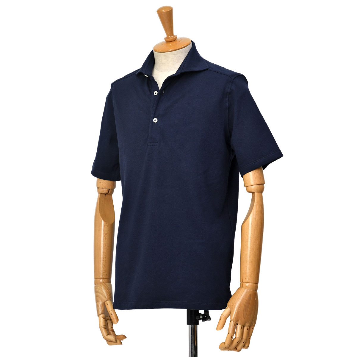 Giannetto【ジャンネット】鹿の子 ポロシャツ VENIPLSHSS 0001 カノコ コットンストレッチ ネイビー | men's brand,G,Giannetto ...