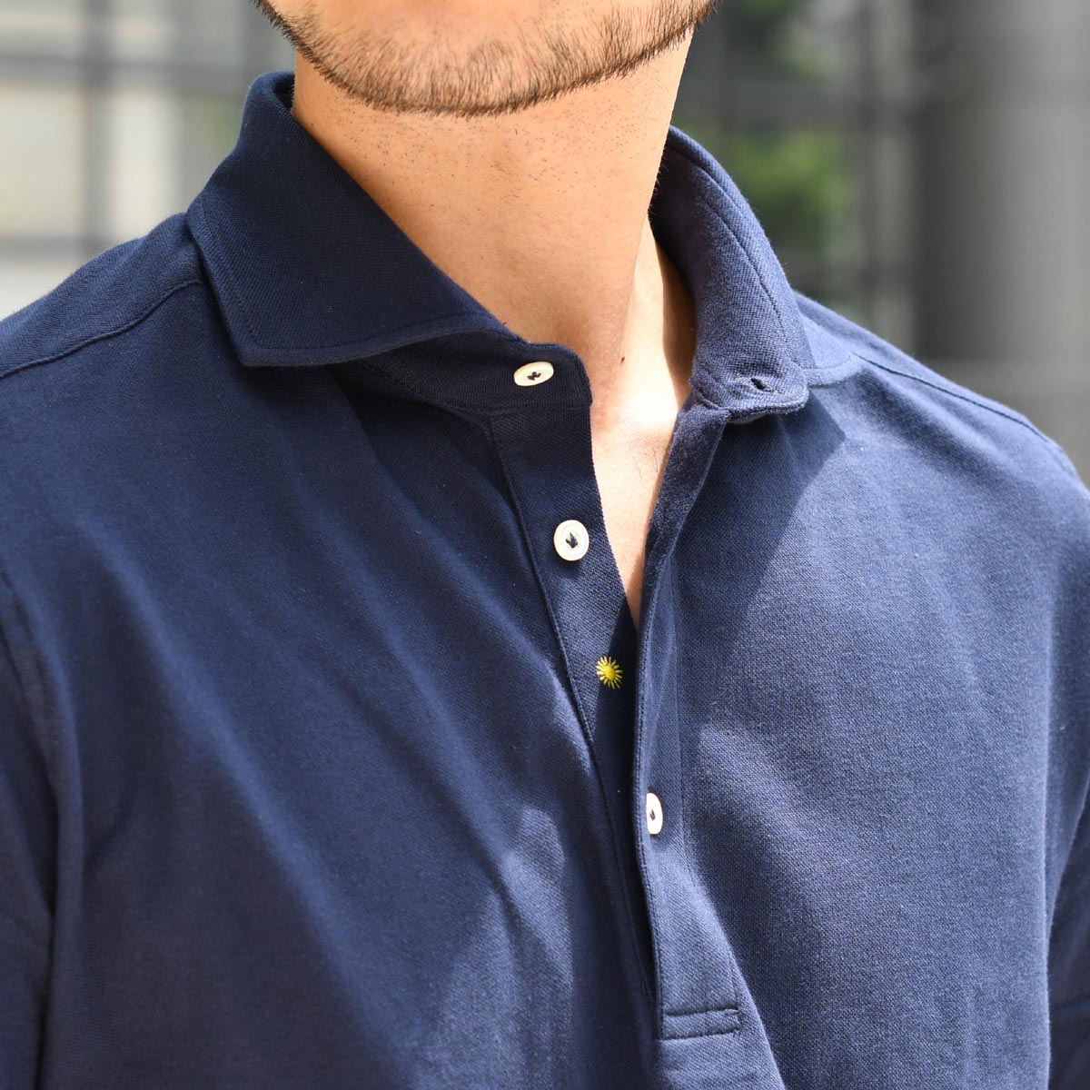 Giannetto【ジャンネット】鹿の子 ポロシャツ VENIPLSHSS 0001 カノコ コットンストレッチ ネイビー | men's brand,G,Giannetto ...