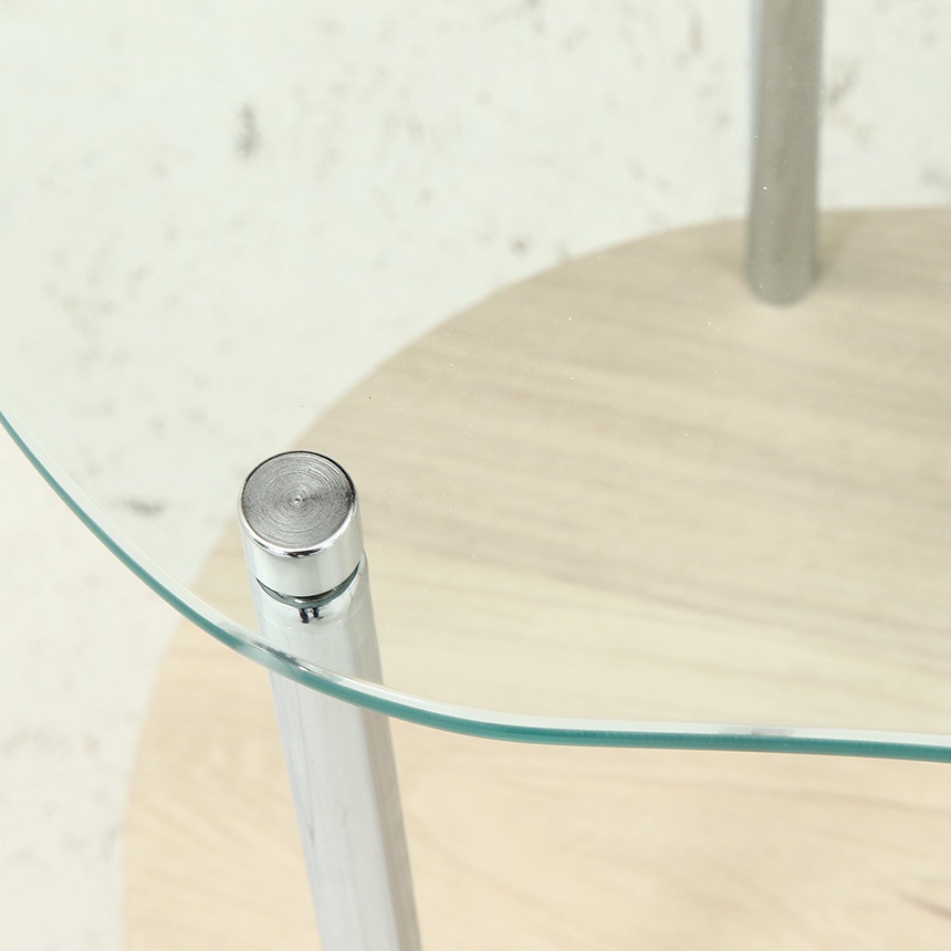 Chamill チャミル 韓国インテリア サイドテーブル ガラスサイドテーブル ガラステーブル 韓国 インテリア テーブル おしゃれ カワイイ 北欧 リビング 大人 女子 女性 フェミニン ...