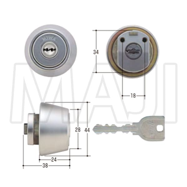 MCY-258 MIWA,美和ロック URLZ2シリンダー シルバー(HG)色 | 鍵（メーカー別シリンダー）,MIWA・美和ロックU9 | 鍵の卸売りセンターまるごとショップ