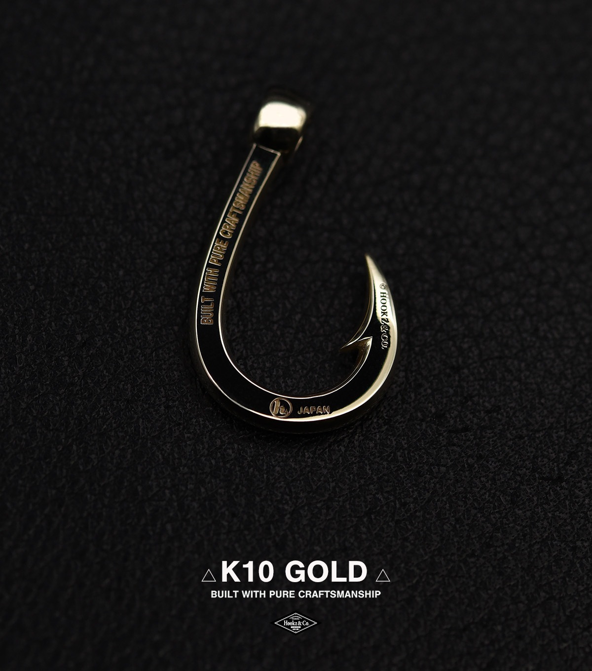 釣り針ネックレス K10ゴールド金/HOOKZ