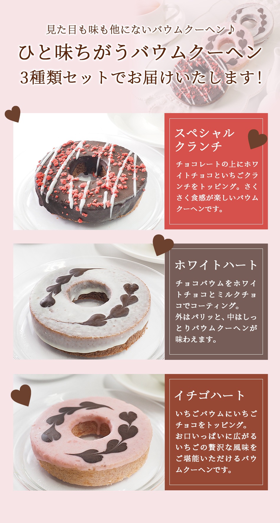 MIYABI'S バウムクーヘン【チョコバウム3個セット】【冷蔵限定】やさしい自然な甘さ、ふわふわしっとり食感のバームクーヘン スイーツ 母の日 父の日 冷蔵便 5031 | MIYABI'S ...