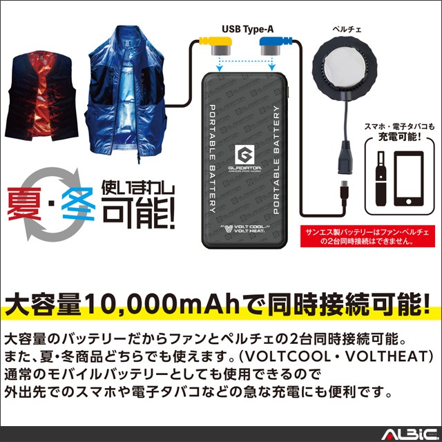 2.4A対応_【GB832】24年型バッテリー単体(ボルトクールライト)