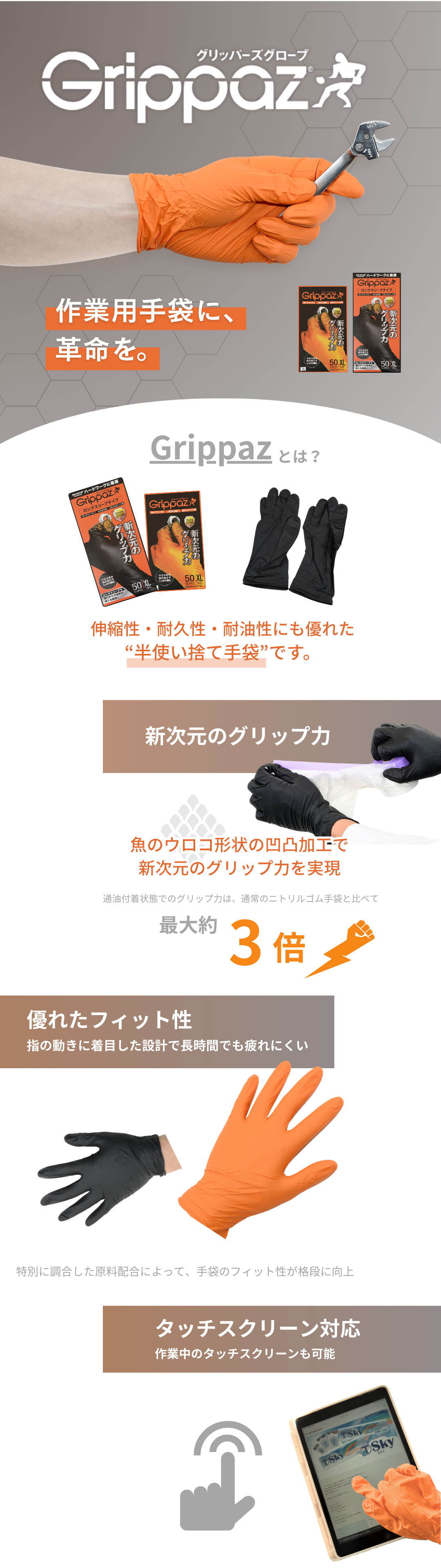 GRIPPAZグローブ ｜大塚刷毛製造株式会社公式オンラインショップ「 マルテープラス」
