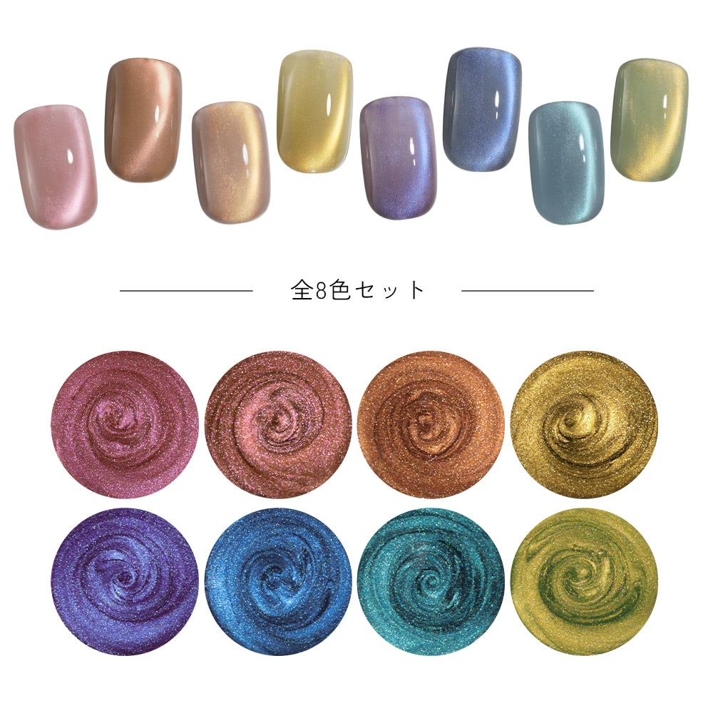 【ネコポス送料無料】マグネットネイル ネイルタウンジェル ポリッシュタイプ ベルベットダスクシリーズ 全8色セット 約5ml ボトルジェル | すべての商品 | Nailtown ジェルネイル ...
