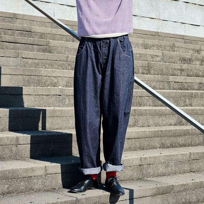 予約】NARU(ナル) 8ozムラデニム ノッポパンツ 641800BE | all_items