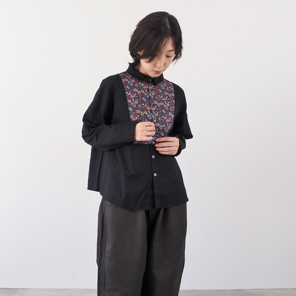 NARU(ナル) ビエラワッシャー×ビエラベタ小花柄 ヨークシャツ 665858 | all_items | NARU FACTORYオンラインストア