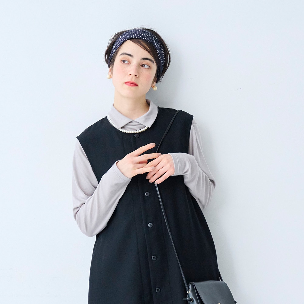 NARU(ナル) リヨセルハーフミラノリブ 衿付きPO(2WAY) 666201 | all_items | NARU FACTORYオンラインストア