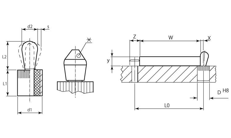 2B150プラ製（標（ピンSUS 《標準(または鉄)/生地(または標準)》 | 特殊ねじ・ﾊﾞﾈ・端子･ﾍﾞｱﾘﾝｸﾞ,標準(または鉄),生地(または標準),ハルダー | ネジショップ