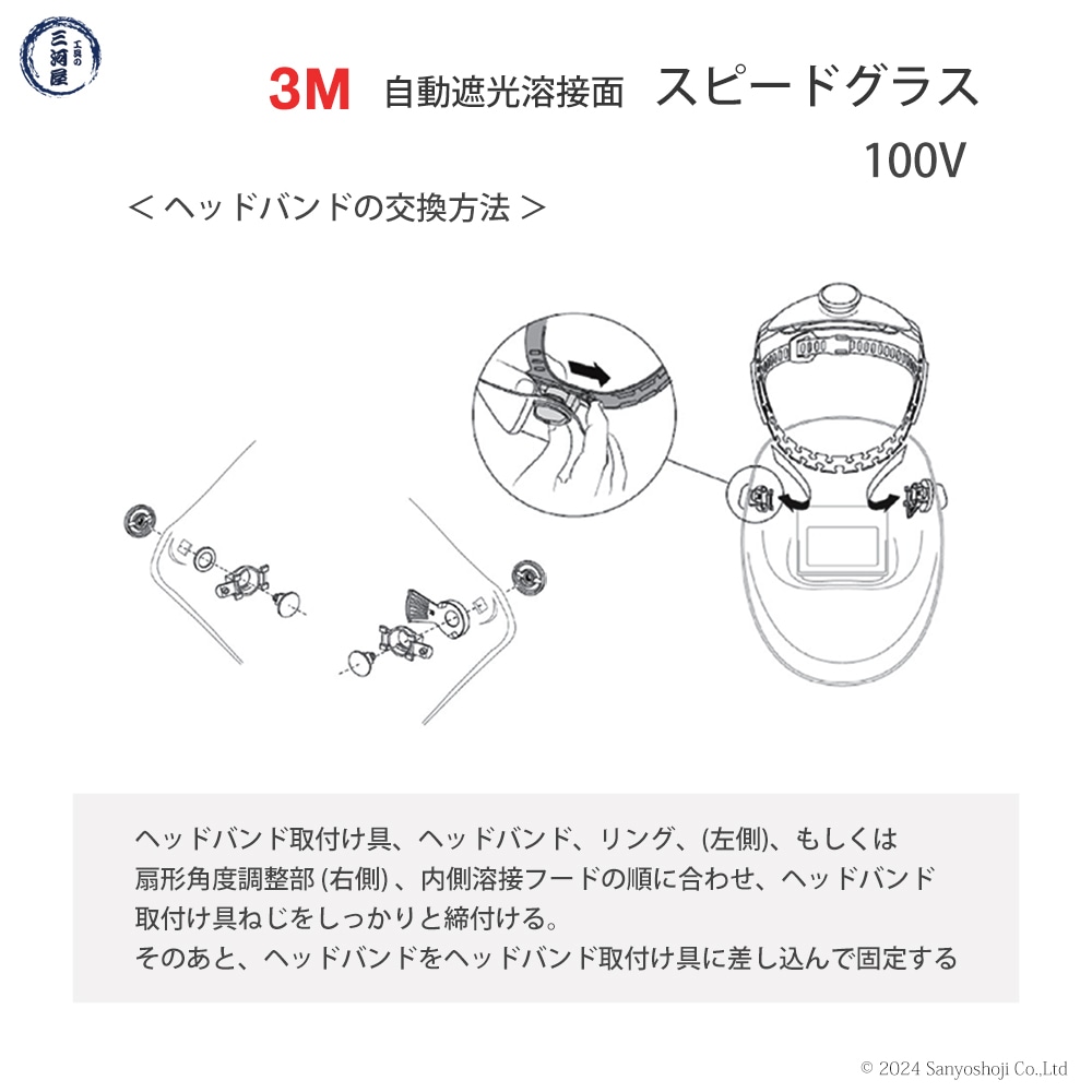 3M ( スリーエム ) スピードグラス 100V SL 兼用 ヘッドバンド 1個 自動遮光溶接面 部品 ( 直送 ) 705015 ( 代引き不可 ) | 自動遮光面用交換部品 | 工具の ...