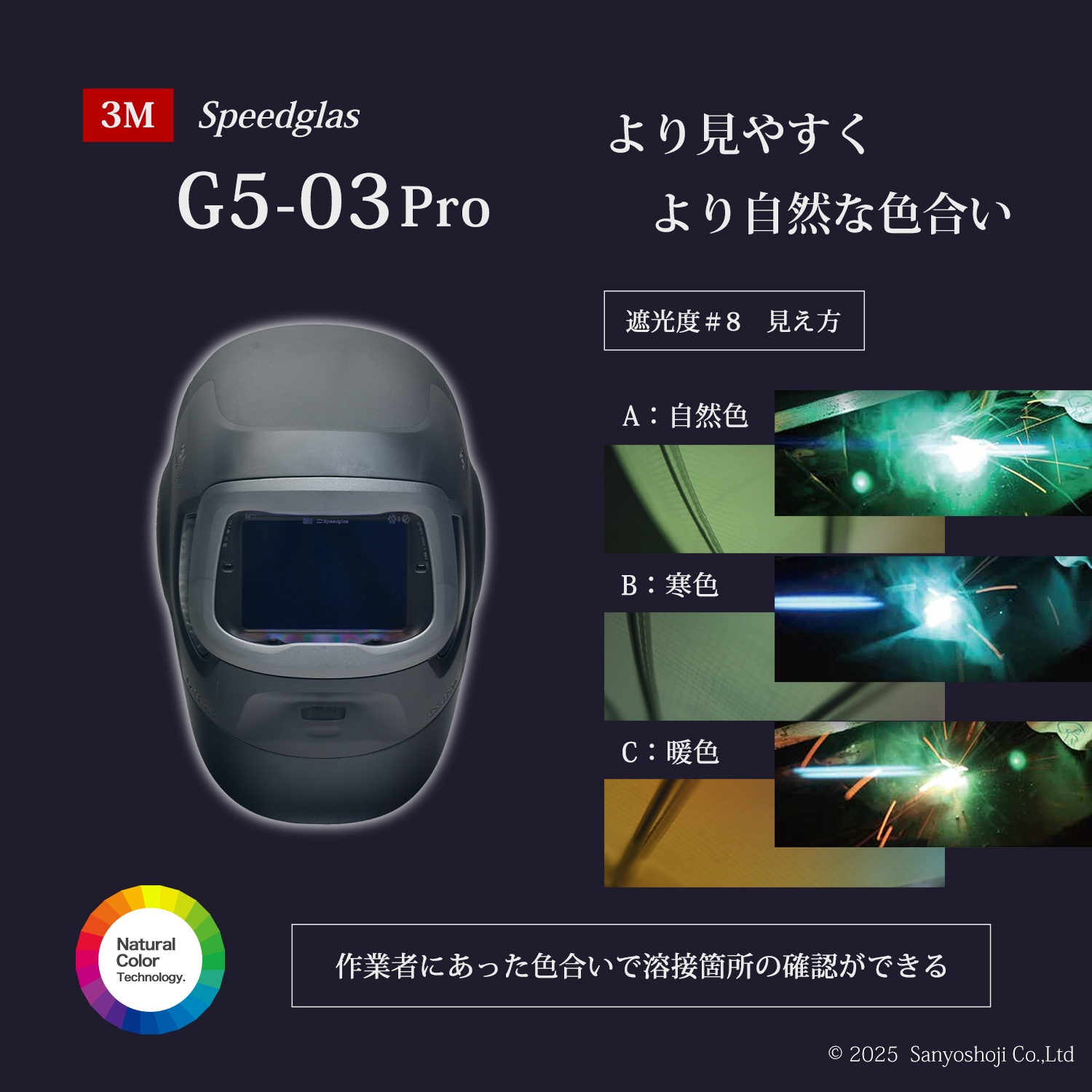 3M ( スリーエム ) 自動遮光溶接面 スピードグラス G5-03 Pro VC 631830 色調変更機能・タップ機能付き ( 直送 ...