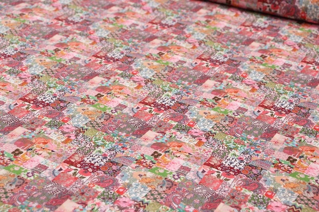 リバティ・ファブリックス タナローン（Archive Patchwork アーカイブ・パッチワーク）レッド【25-3635114・25AU】 | THE RETOLD 150TH ...