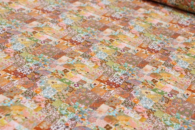 リバティ・ファブリックス タナローン（Archive Patchwork アーカイブ・パッチワーク）オレンジ【25-3635114・25CU】 | THE RETOLD 150TH ...