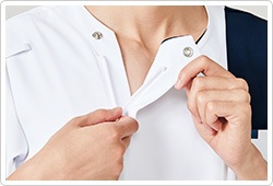 【THS-白衣通販】 メンズジップスクラブ半袖[フォーク製品] 7060SC