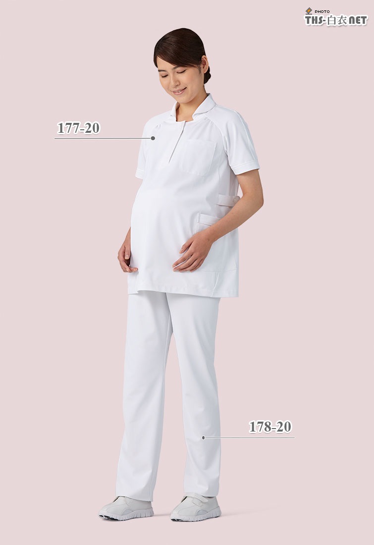 【THS-白衣通販】 マタニティジャケット半袖[KAZEN製品] 177
