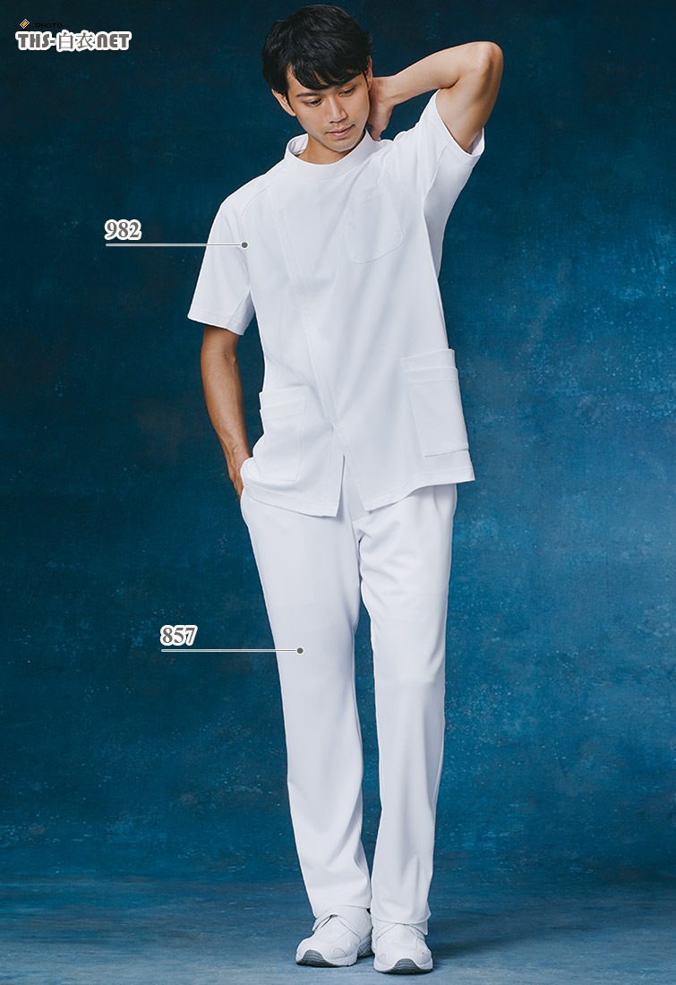 【THS-白衣通販】 メンズスラックス[KAZEN製品] 857