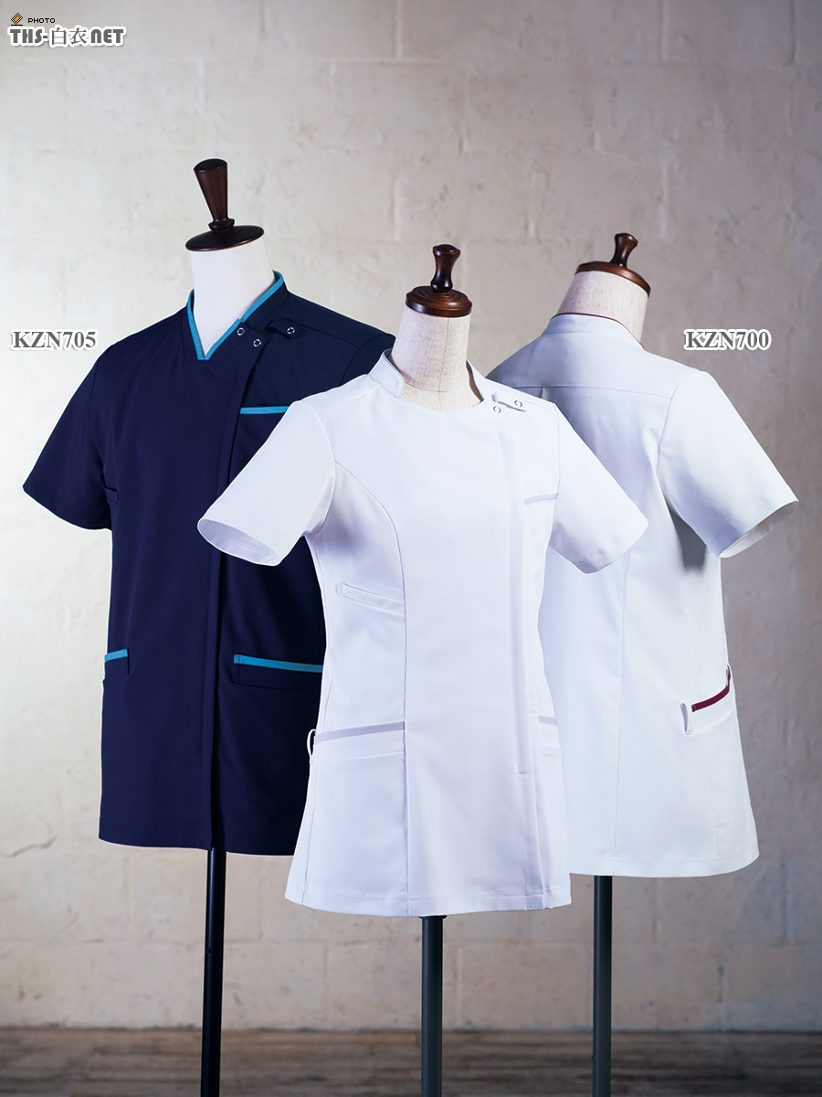 レディスジャケット半袖[KAZEN製品] KZN700｜THS-白衣通販・販売