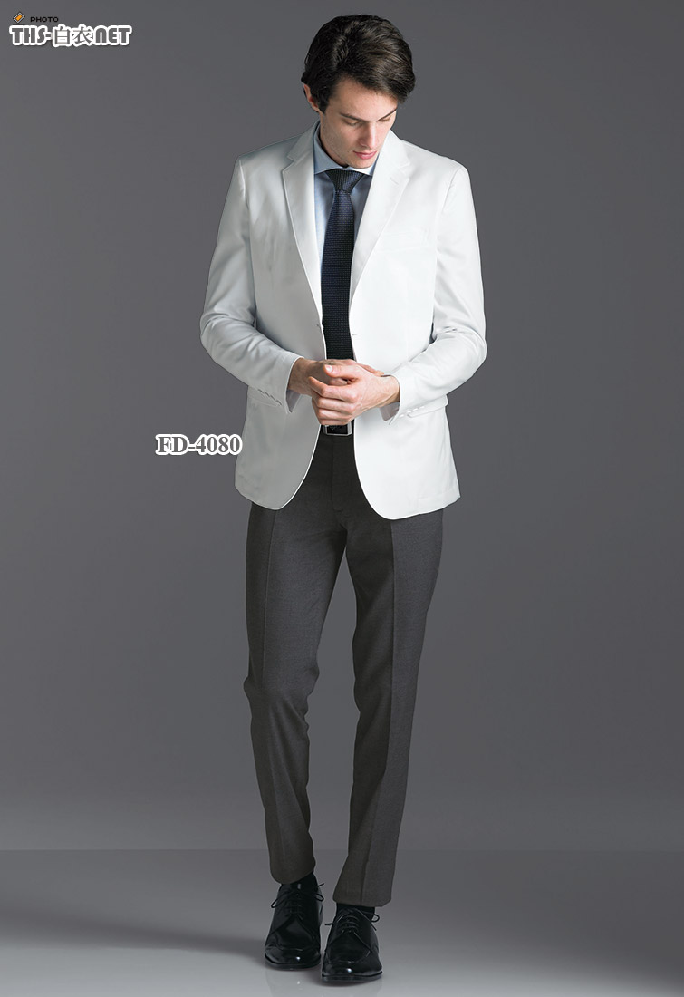 【THS-白衣通販】 男子テーラードジャケット長袖[ナガイレーベン製品] FD-4080