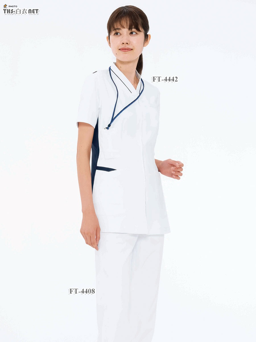 【THS-白衣通販】 女子スクラブ半袖[ナガイレーベン製品] FT-4442