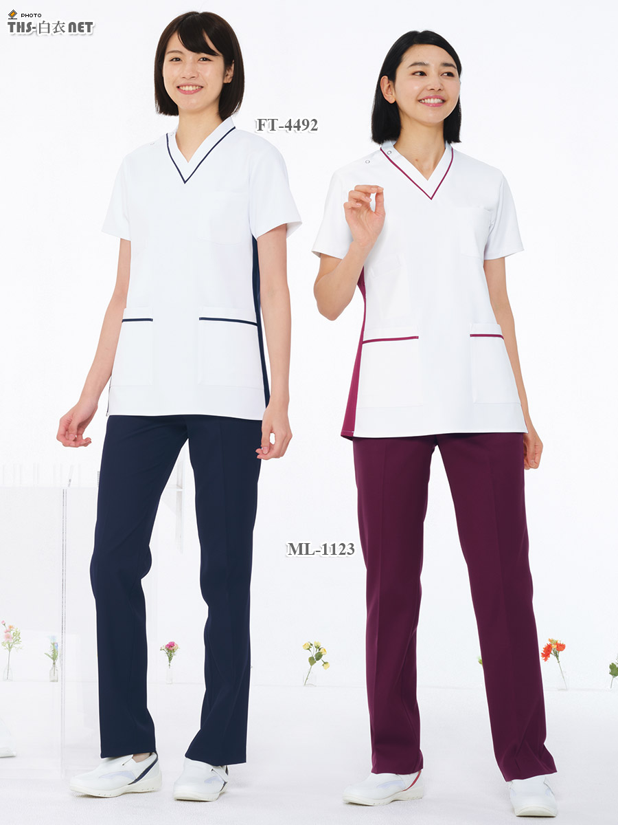 男女兼用スクラブ半袖[ナガイレーベン製品] FT-4492｜THS-白衣通販・販売