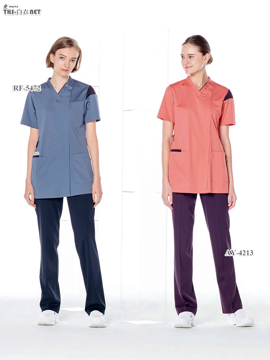 【THS-白衣通販】 男女兼用スクラブ半袖[ナガイレーベン製品] RF-5472