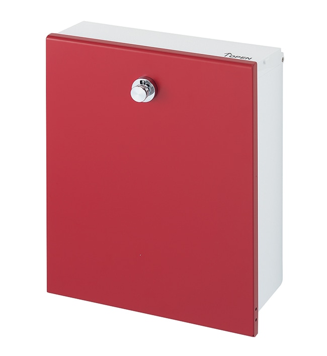 【四国化成ポスト】アルメールWF5型 化粧パネルなし カラー：茜色 （型番：AM -WF5B-341）【本体材質：溶融亜鉛メッキ鋼板、壁掛け ...