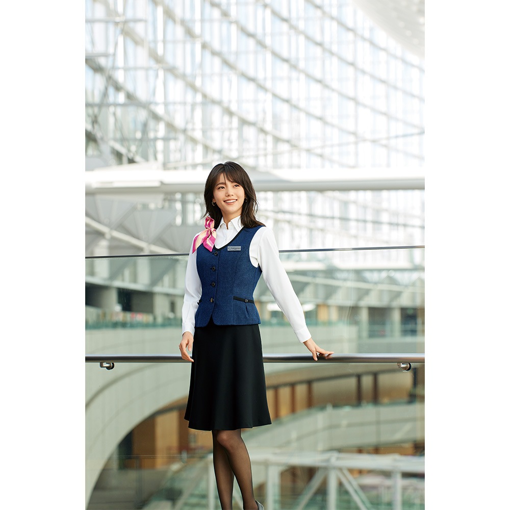 アンジョア en joie ベスト 11730 レディース ユニフォーム オフィス 制服 事務服 受付 コンパニオン ショールーム かわいい ...