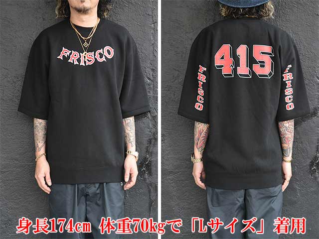 全2色【415 CLOTHING/415クロージング】「Chop Sleeve Crew Neck Sweat”FRISCO 415 ...