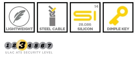 ULAC JAZZ ブラック シリコンコードロック | アクセサリー,カギ,その他 | ワールドサイクル 通販